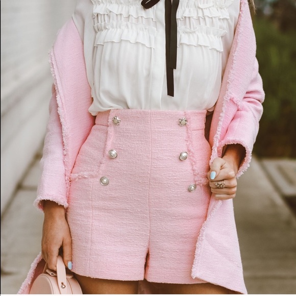Zara | Jackets & Coats | Gorgeous Zara Nwt Pink Tweed Jacket Chanel ...